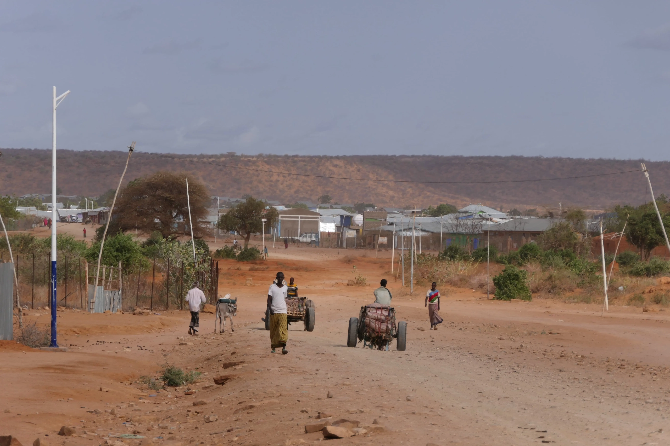 Solar street lighting installation begins in Kobe refugee camp